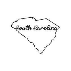 South carolina state outline Vector Images & Graphics for Commercial ...