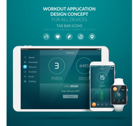 User interface design concept interface Royalty Free Vector
