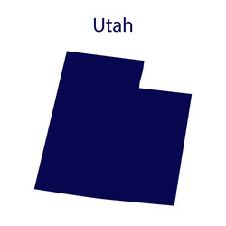 Utah map shape united states of america flat Vector Image