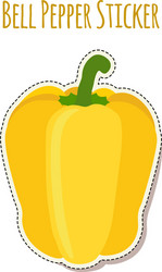 Set of red yellow green sweet bell pepper flat Vector Image