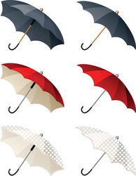 Different types of umbrellas Royalty Free Vector Image