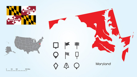 Map of the united states america usa state Vector Image