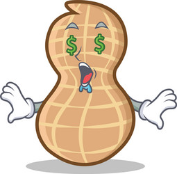 Funny peanut cartoon Royalty Free Vector Image