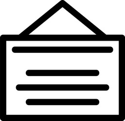Hanging board icon or logo isolated sign symbol Vector Image