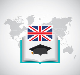 Learn english education icons Royalty Free Vector Image