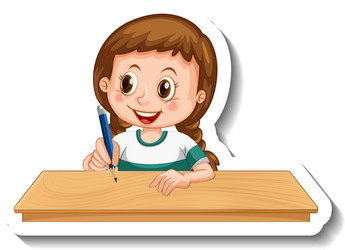 Cartoon Kid Writing Vector Images (over 22,000)