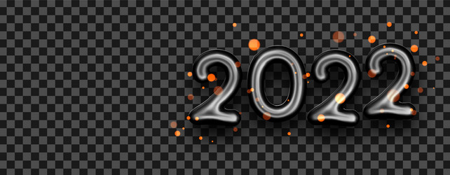 2022 balloon number on transparent background Vector Image