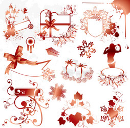 Christmas design elements Royalty Free Vector Image