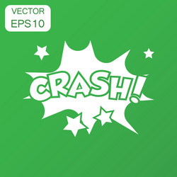 Cartoon crash comic sound effects icon Royalty Free Vector