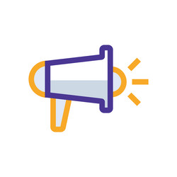 Advertising business icon collection with purple Vector Image