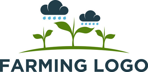 My growing company logo agricultural farming Vector Image