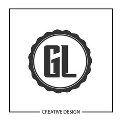 Initial letter gl logo template design Royalty Free Vector