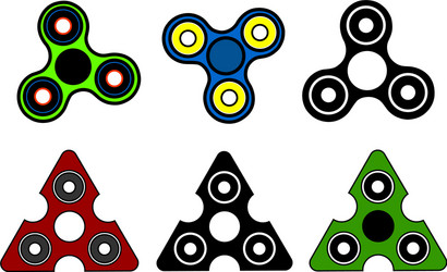 Fidget spinner clipart isolated on white Vector Image