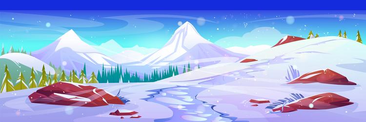 Snow Background Cartoon