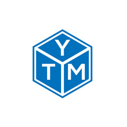 Ytm letter logo design on black background Vector Image