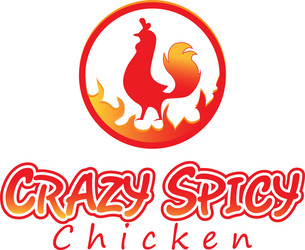 Spicy chicken logo logo fried chicken restaurant Vector Image