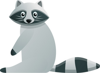 Rapper raccoon icon cartoon style Royalty Free Vector Image