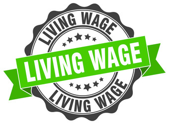 Living wage stamp sign seal Royalty Free Vector Image