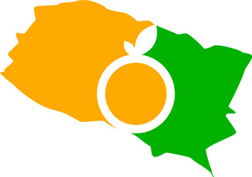 Set of orange county california map Royalty Free Vector