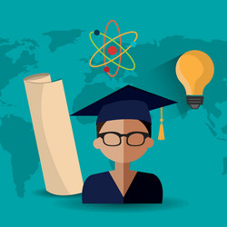 Student graduation design Royalty Free Vector Image