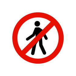 No entry man women sign Royalty Free Vector Image