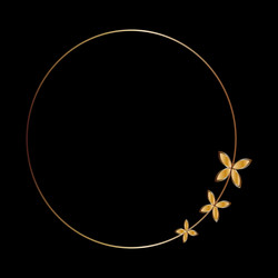 Gold frame line art style design element Vector Image