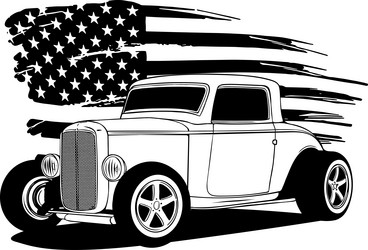 Hot rod car icon line style icon Royalty Free Vector Image