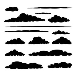 Clouds silhouette collection Royalty Free Vector Image