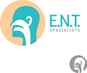 Logo for otolaryngology clinics ent doctor Vector Image