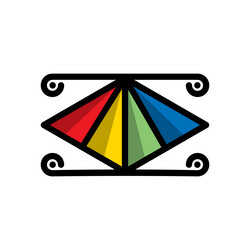 Prism typography colorful logo design Royalty Free Vector