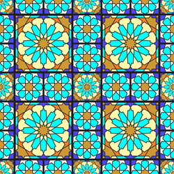 Arabic stained glass ornament Royalty Free Vector Image