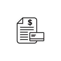 Billing icon set bill receipt and invoice payment Vector Image
