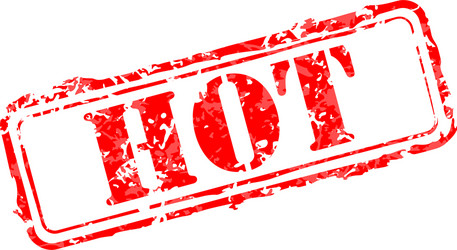 Hot stuff grunge rubber stamp Royalty Free Vector Image