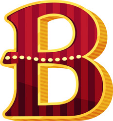 Letter u in circus style Royalty Free Vector Image