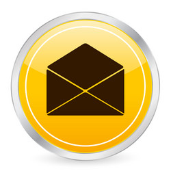 E-mail yellow circle icon Royalty Free Vector Image