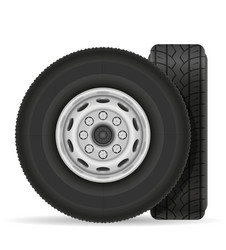 Truck wheels set Royalty Free Vector Image - VectorStock