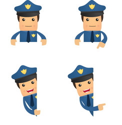 Policeman in american cop uniform Royalty Free Vector Image