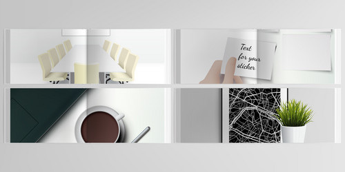 Layouts horizontal presentation design Royalty Free Vector