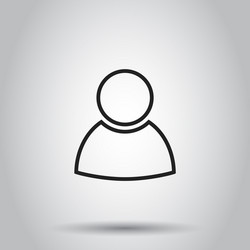 People icon in line style on isolated background Vector Image