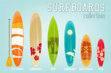 Surfboards for infographics and posters Royalty Free Vector