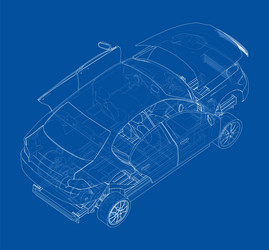 Electric Car Blueprint Drawing Vector Images (over 310)