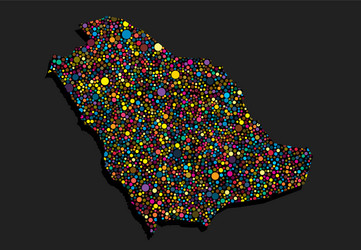 Creative map saudi arabia from random dots Vector Image