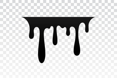 Dripping liquid outline on a transparent Vector Image