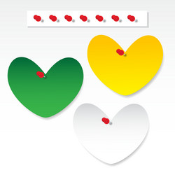 Blank heart paper note Royalty Free Vector Image