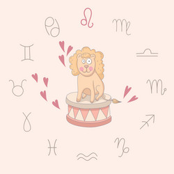Cartoon of the lion leo Royalty Free Vector Image