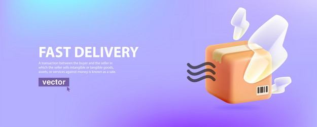 Delivery banner with cardboard boxes Royalty Free Vector