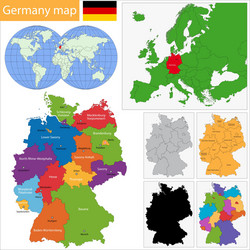 Germany map Royalty Free Vector Image - VectorStock