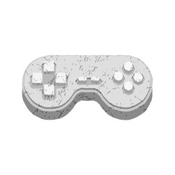 Gamepad stone prehistoric joystick ancient old Vector Image