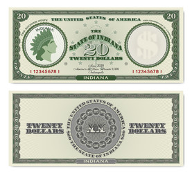 20 Dollar Bill Template