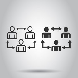 People communication icon in flat style Royalty Free Vector